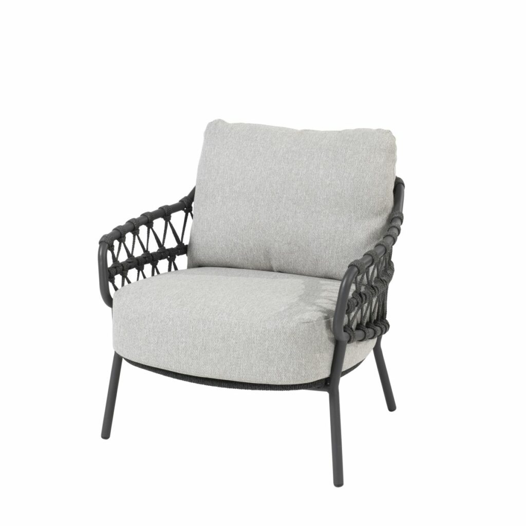 4 Seasons Outdoor Calpi Low-Dining set mit Prado Tisch mit elliptisches ...